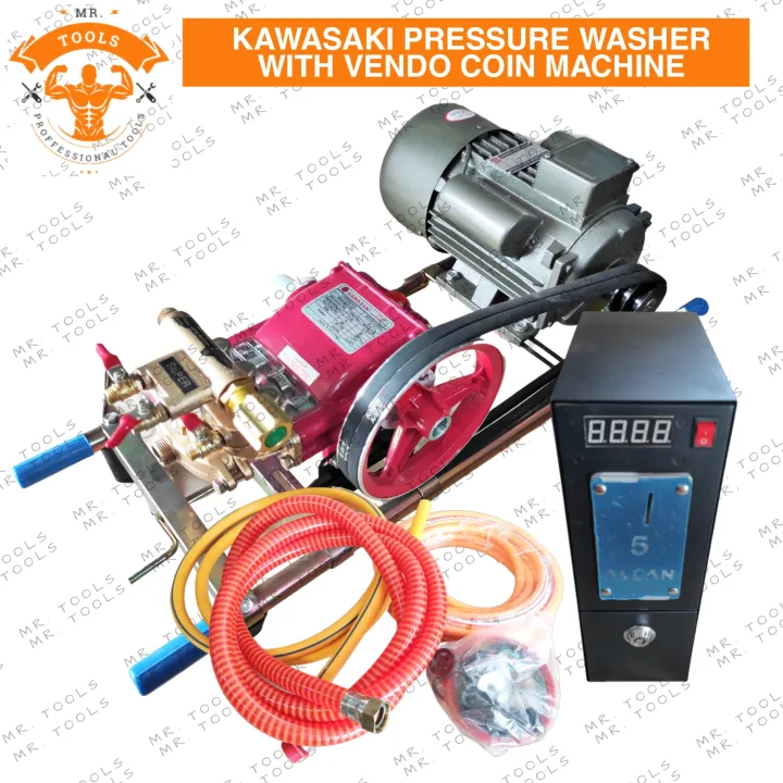 Kawasaki pressure washer with Vendo coin-operated slot machine for 5 ...