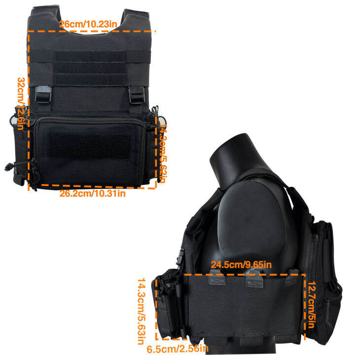 Lv119ไนลอน1000D QUICK RELEASE PLATE Carrier เสื้อกั๊กยุทธวิธีพร้อมแผง ...