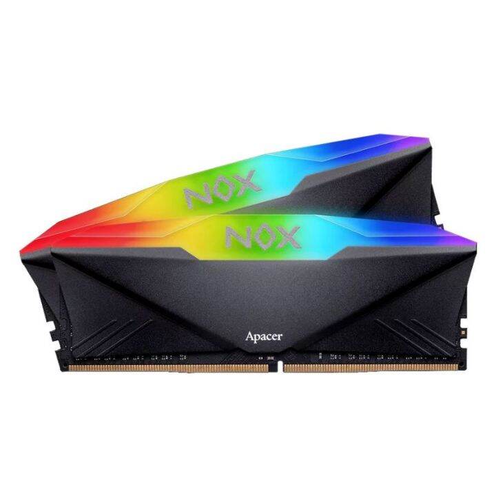 ⚡️ APACER NOX RGB BLACK RAM DDR4(3200) 16GB (8GBX2) รุ่น ...