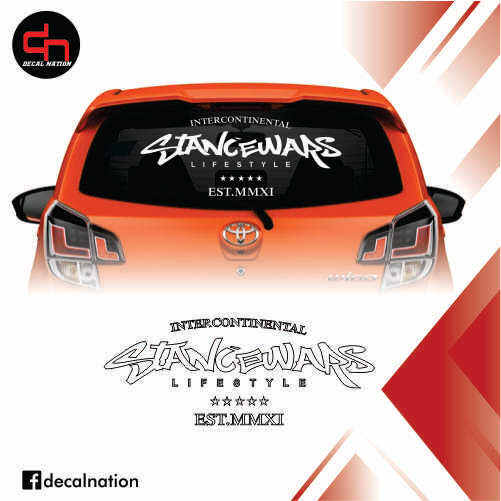 Windshield Visor Stancewar logo Decals Weatherproof Cut Out Vinyl ...