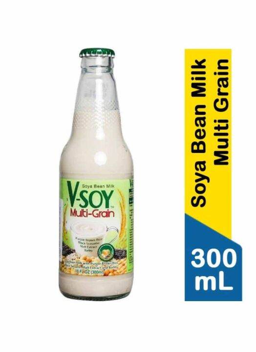 Susu BOTOL Kedelai V-Soy Vsoy Multi Grain Multigrain Botol 300ml/ Soy ...