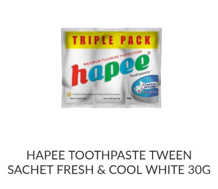 Hapee Toothpaste Tween Sachet Fresh & Cool White 30g | Lazada PH