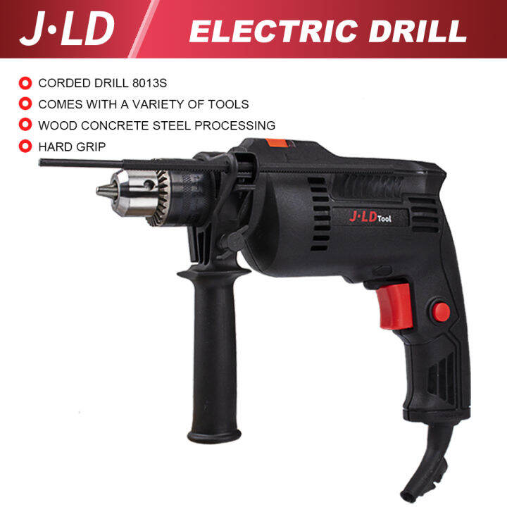 High Power Hammer Drill Corded Variable Speed Concrete/Masonry Rotary Hammer Impact Drill 13mm ...
