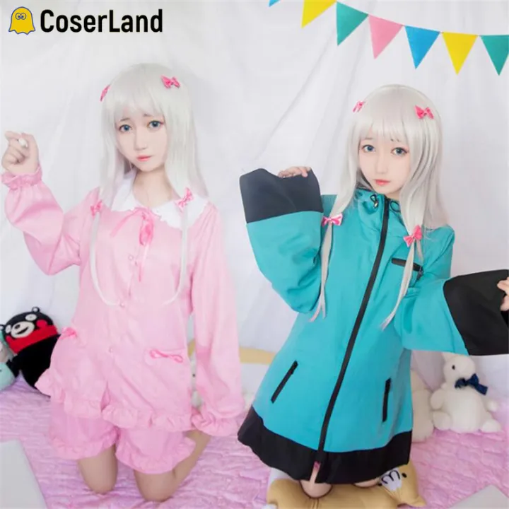 New Anime Eromanga Sensei Cosplay Suits Izumi Sagiri Pink Pajamas Blue ...