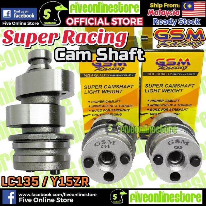 100% ORIGINAL GSM Racing Cam Shaft 135LC LC135 Y15 Y15ZR Super Light ...