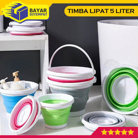 Ember Lipat Portable 5 liter / Foldable Bucket Silicone 5 Liter Travel ...