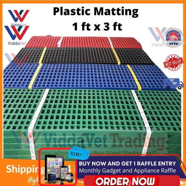 1ft x 3ft Heavy Duty Interlocking Pig Plastic Matting Flexible Thick ...