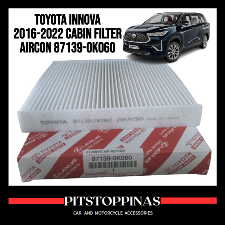 TOYOTA INNOVA 2016-2022 Cabin Filter Aircon 87139-0K060 | Lazada PH