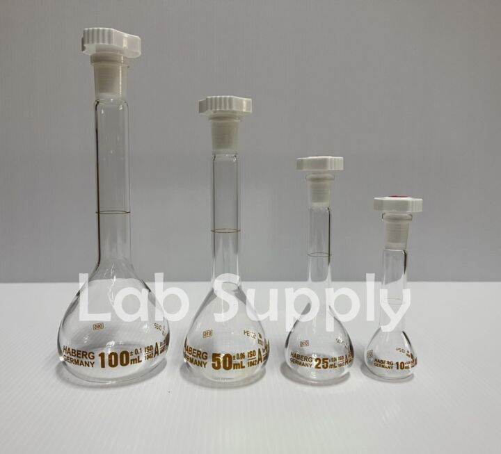 Haberg/Germany_Volumetric Flask with PP Stopper (Class A) ขวดวัดปริมาตร ...