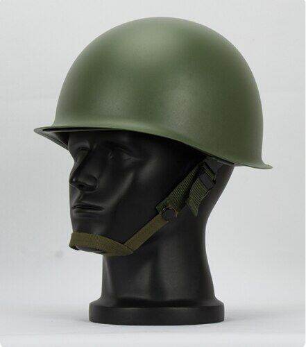 COSPLAY WW2 WWII US ARMY M1 GREEN soldier HELMET STEEL Military War ...