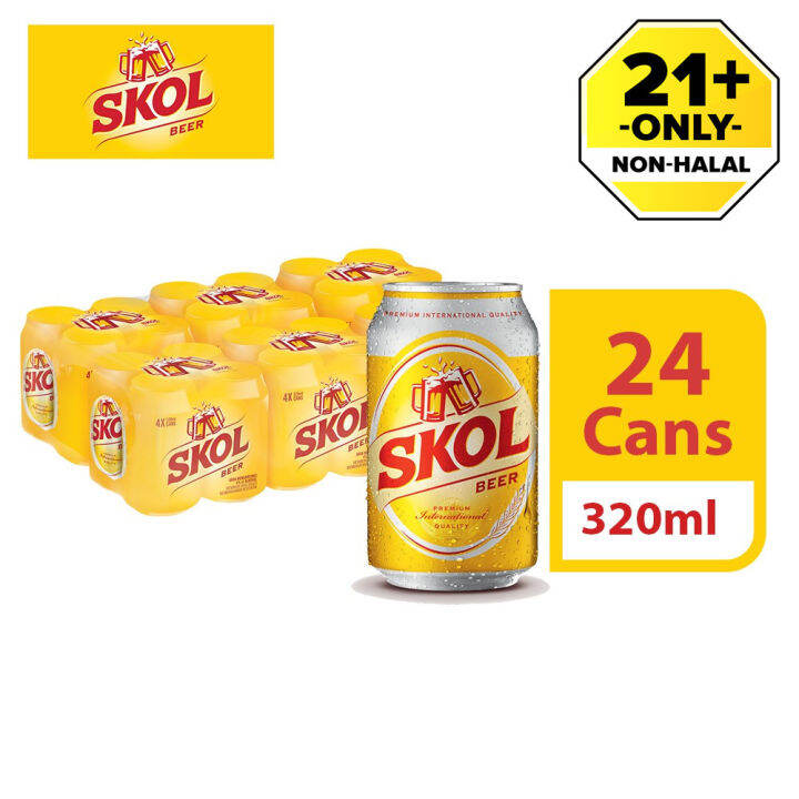 Skol Beer Premium International Quality 320ML (6Cans/24Cans) | Lazada