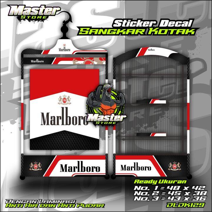 Sticker Decal Motif MARLBORO Variasi Sangkar Kacer Dll Sangkar Kotak ...