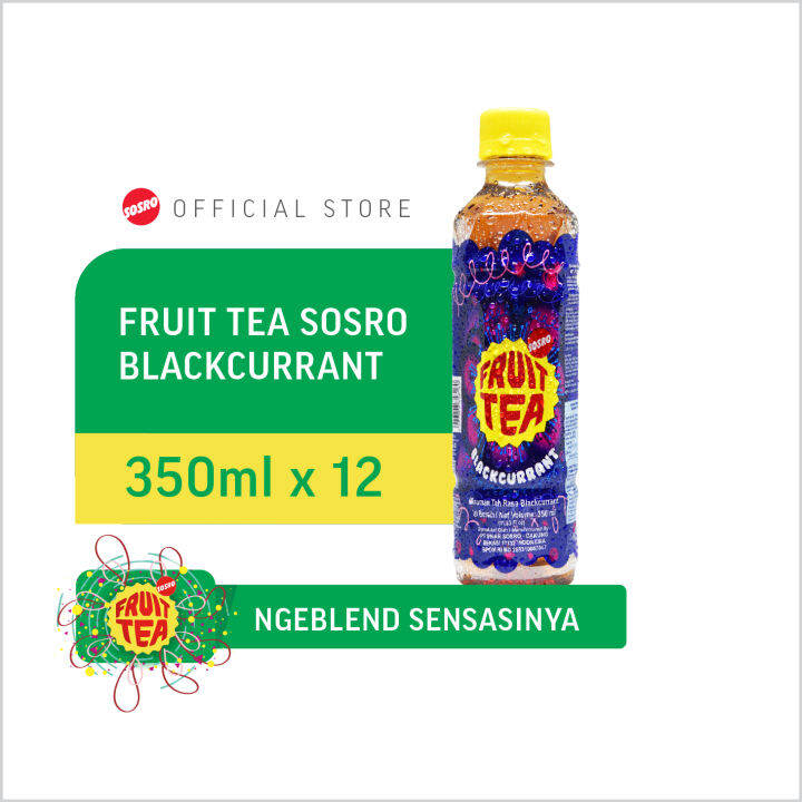 Fruit Tea Sosro Blackcurrant pet 350 ml isi 12 Pcs | Lazada Indonesia