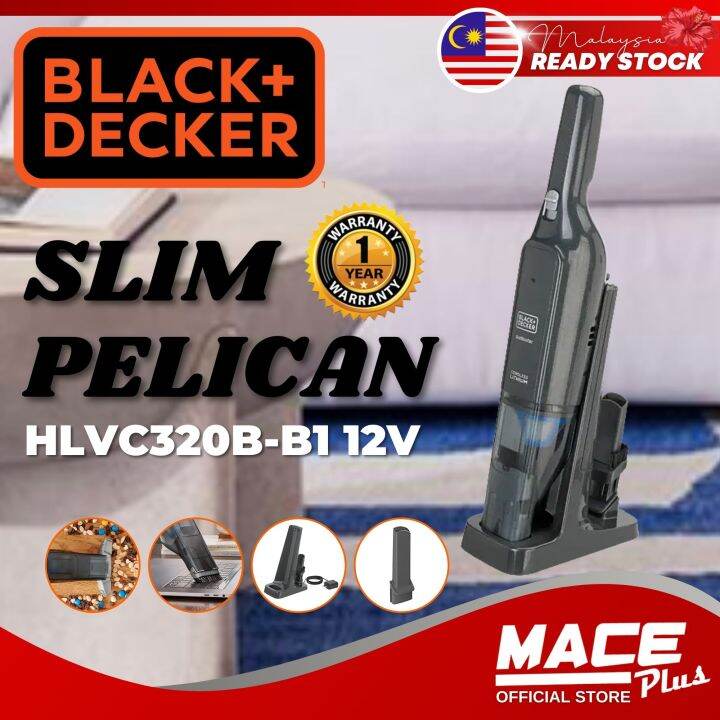 BLACK + DECKER HLVC320B-B1 12V Slim Pelican Cordless Vacuum Cleaner ...