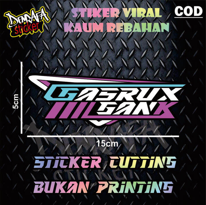 STICKER CUTTING VIRAL GASRUK GANK (GG) / STICKER CUTTING TIMBUL | Lazada Indonesia