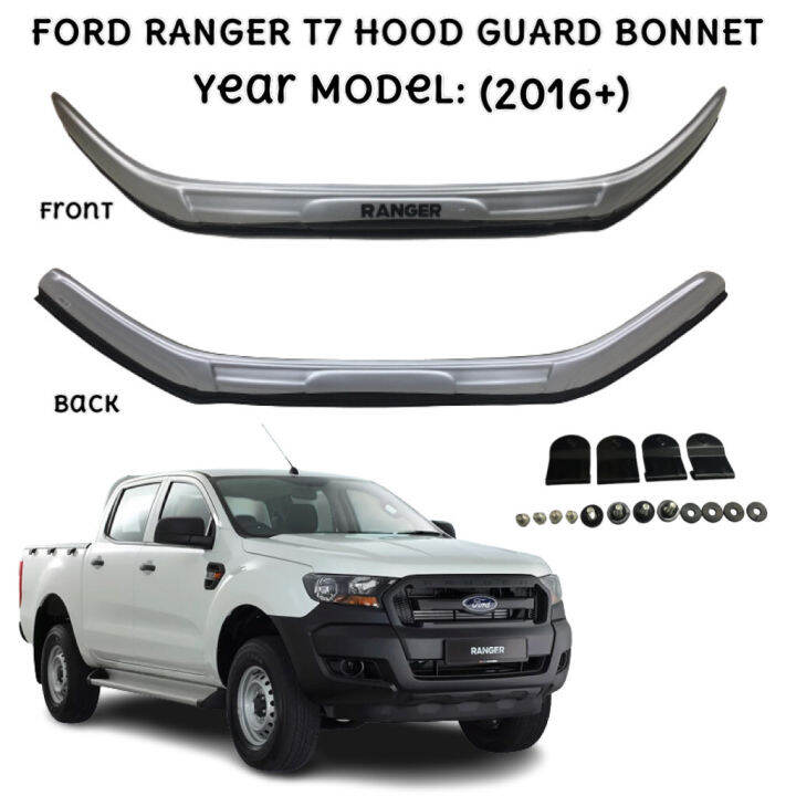 CPO ABS Bonnet Hood Guard Deflector Cover for Ford Ranger T7 2016 2017 ...