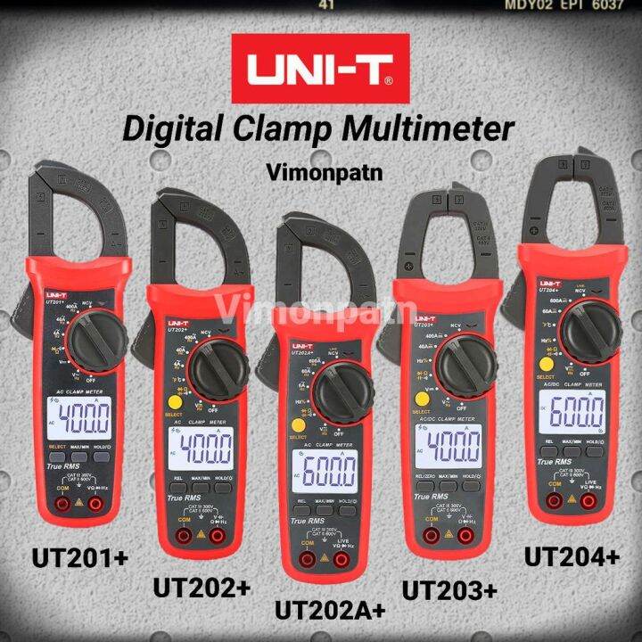 [คุ้มราคา!!] Clamp Meter UNI-T UT201+ UT202+ UT202A+ UT203+ UT204+ Digital Clamp Meter True RMS ...