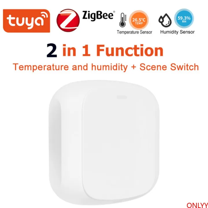 Tuya WIFI Zigbee อุณหภูมิและเซ็นเซอร์ความชื้นฉากสวิทช์2 In 1ฟังก์ชั่นใน ...