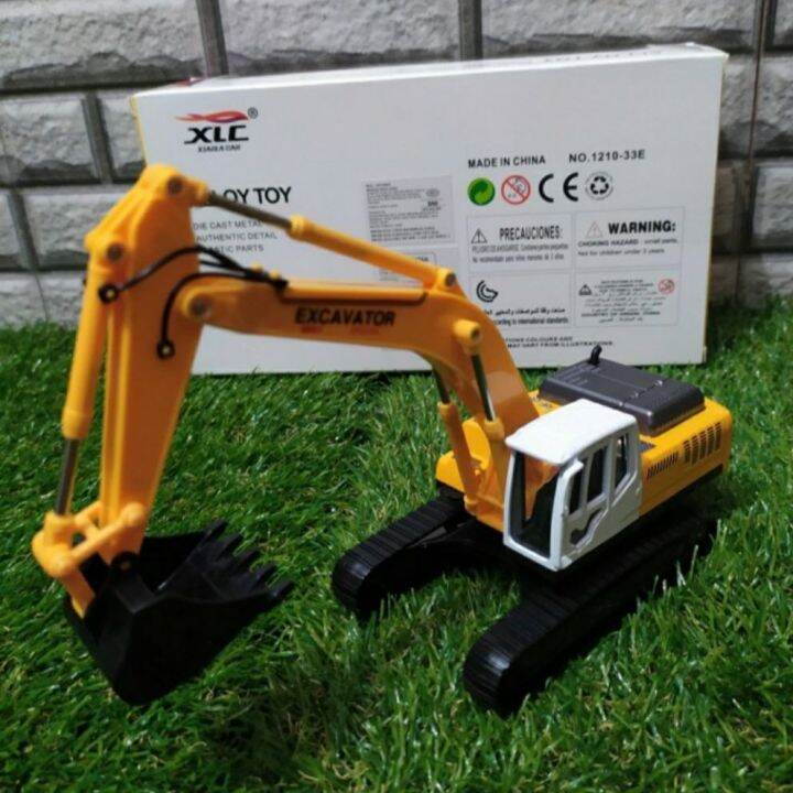 Diecast Truck Excavator Alloy Miniatur Truk Beko Kontruksi Alat Berat ...