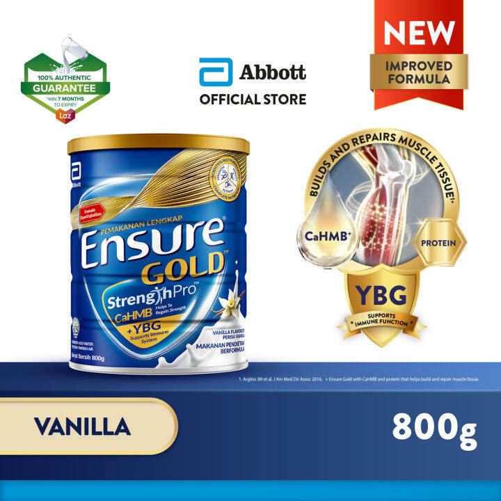 Ensure Gold Vanilla YBG 800g (Adult Complete Nutrition) | Lazada