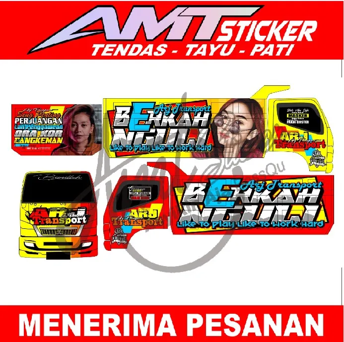 Stiker Decal/Cutting Full Body Truk Stiker Bak Samping Stiker Cabin ...