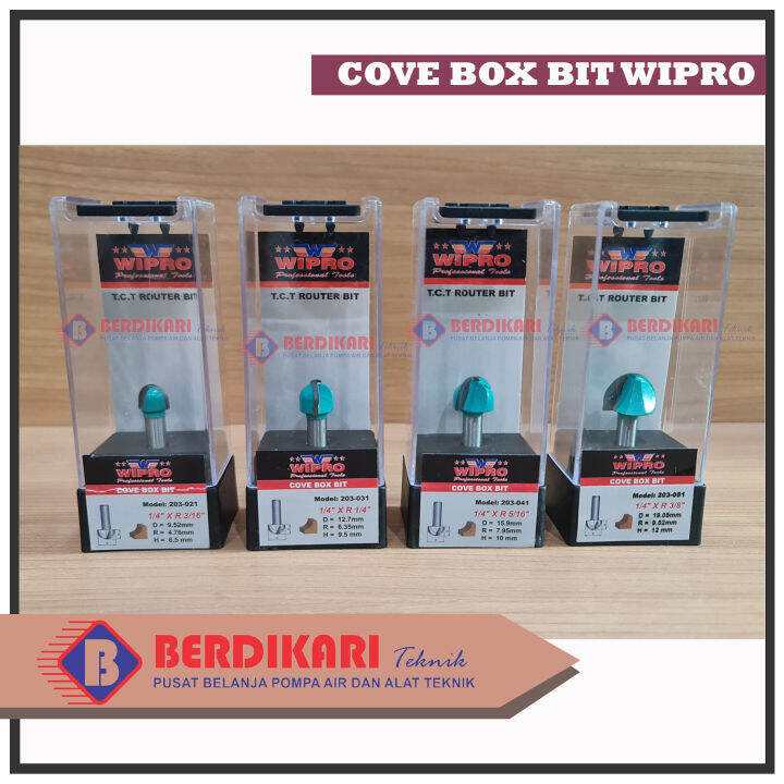 WIPRO Mata Profil Cove Box Bit 1/4" TCT Blade - Mata router TRIMMER BIT ...