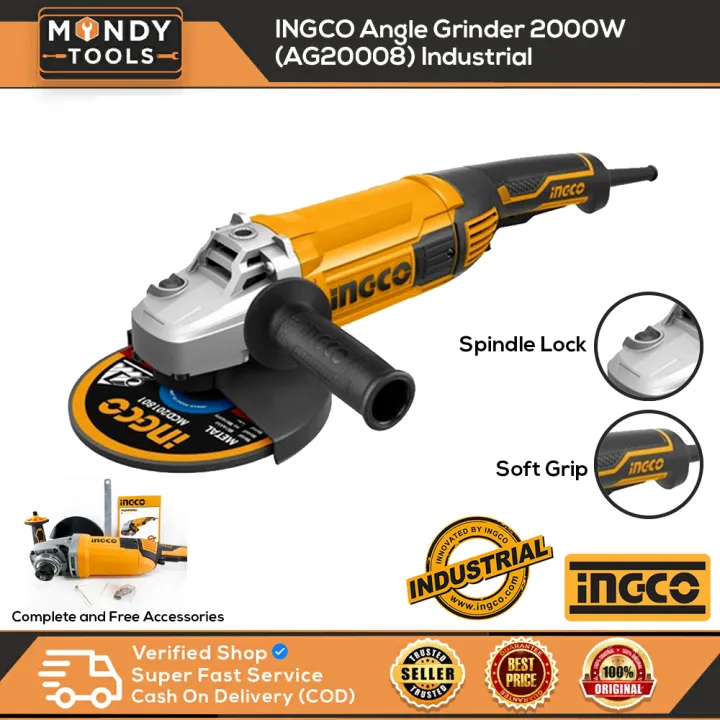 INGCO Angle Grinder 2000W (AG20008) Industrial with Free Combination ...