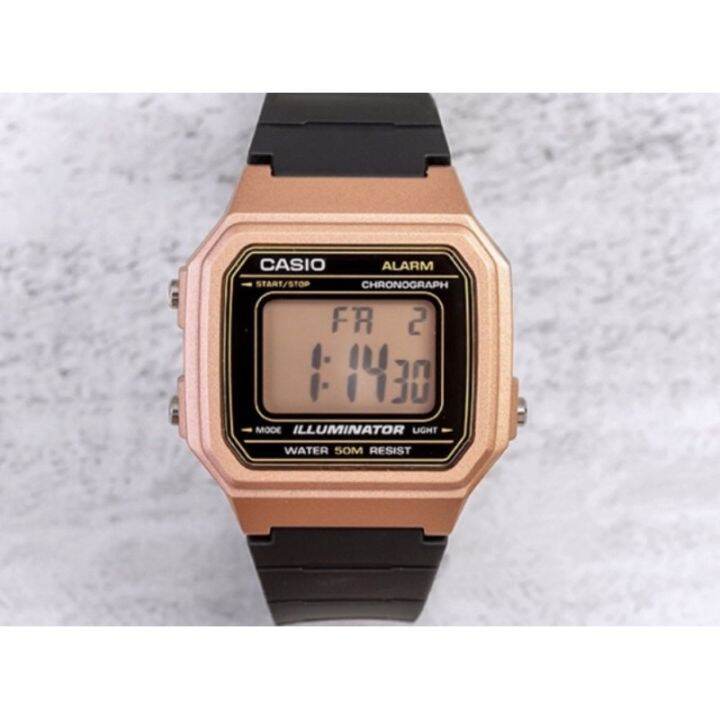 Casio Illuminator W217 Digital Quartz W217HM-5A Rose Gold Watch W-217HM ...