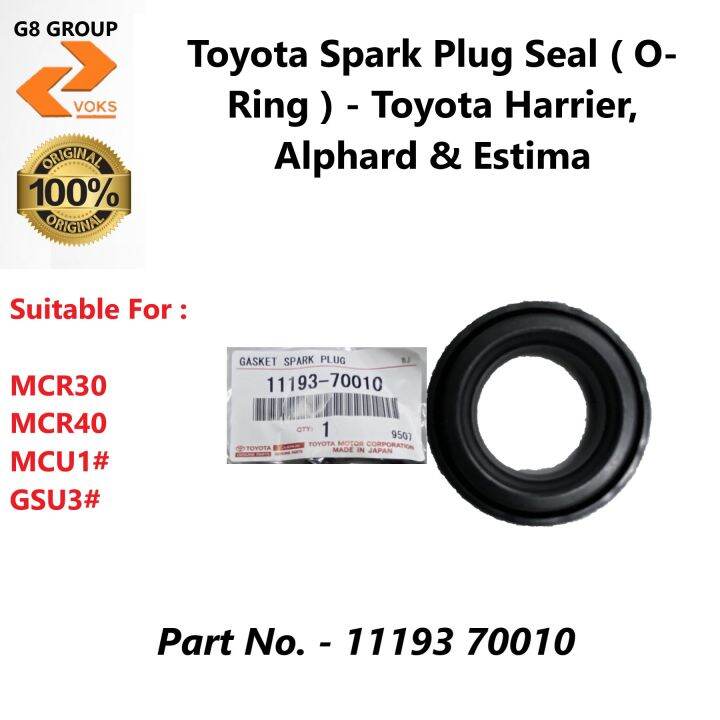 Toyota Spark Plug Seal ( O-Ring ) - Toyota Harrier, Alphard & Estima ...