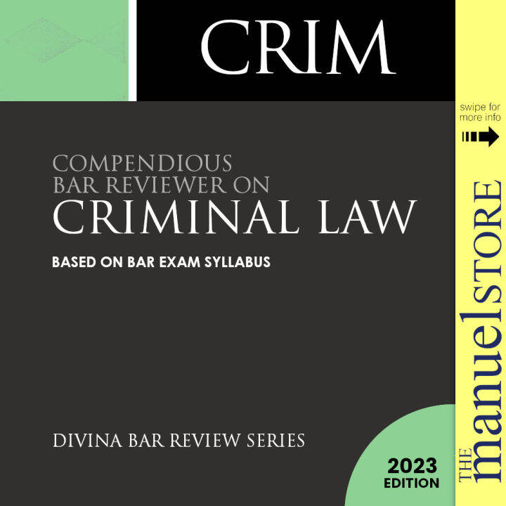 Compendious (2023) Criminal Bar Reviewer on - with Dean Nilo Divina ...
