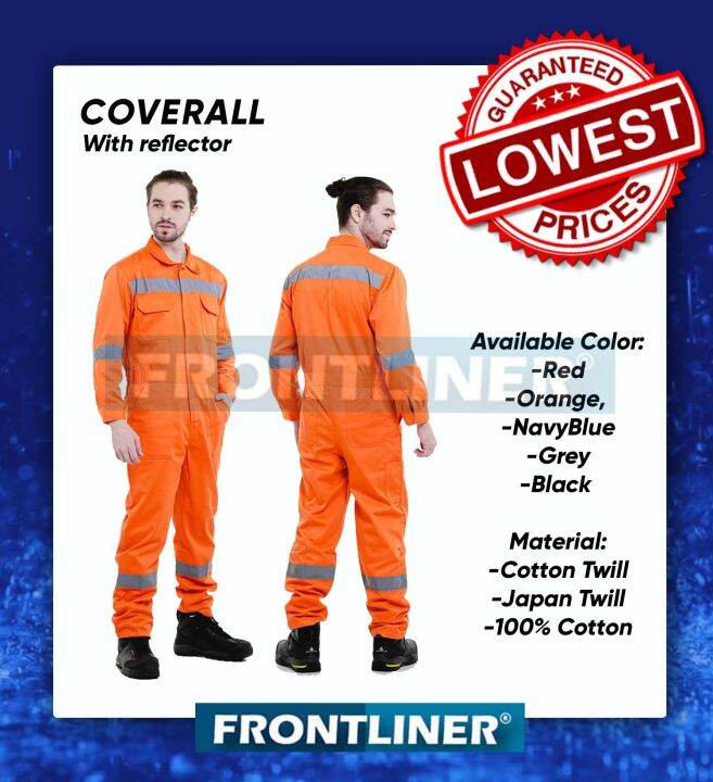 FRONTLINER COVERALL WITH 2 INCH REFLECTOR (COOLTWILL) | Lazada PH
