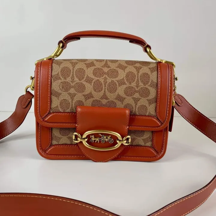 Coach Hero Women's Shoulder Women's Bag In Signature Canvas C8450 - Tan ...