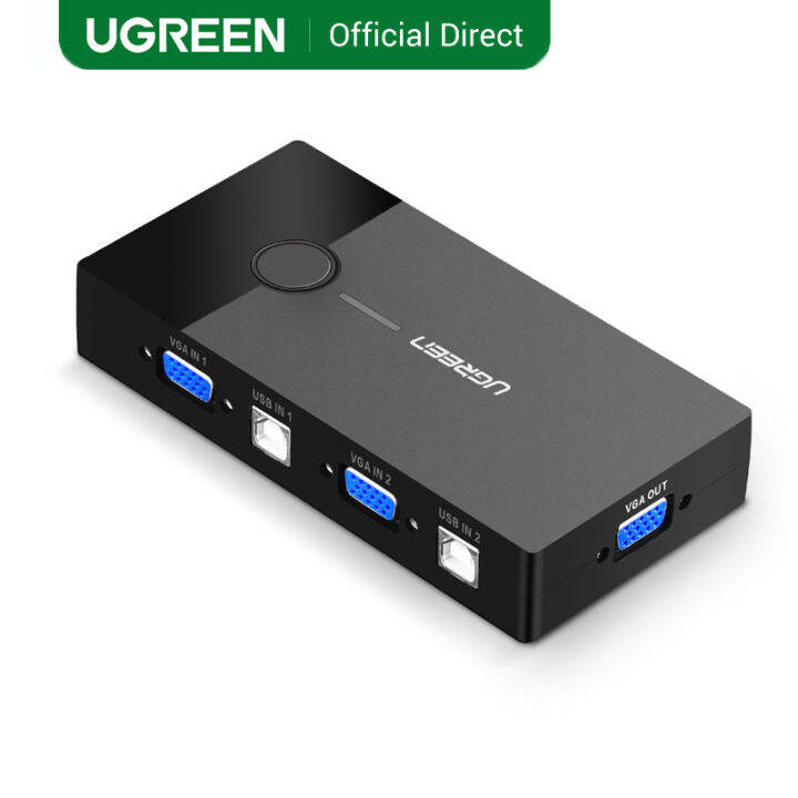 Ugreen VGA KVM Switch Box 2 Port VGA Video Sharing Adapter 2 in 1 Out ...