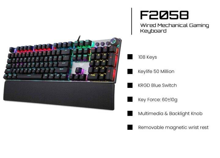 AULA F2058 Mechanical Gaming Keyboard | Lazada PH