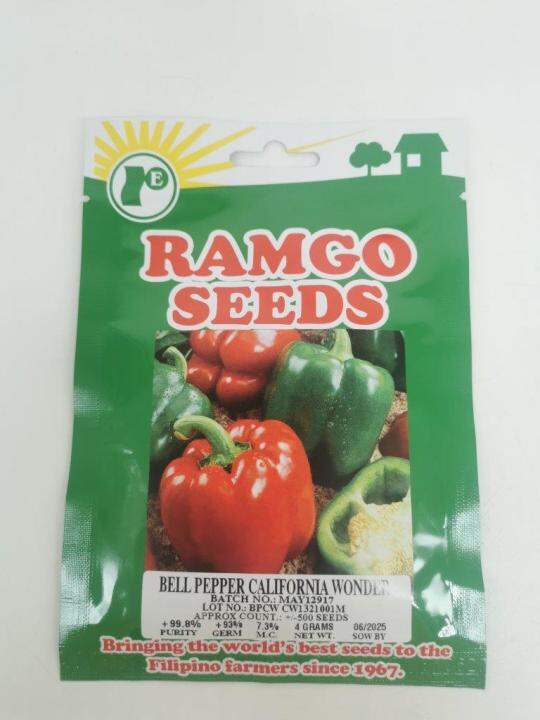 RAMGO BELL PEPPER CALIFORNIA WONDER SEEDS ( ORIGINAL GARDEN PACK ...