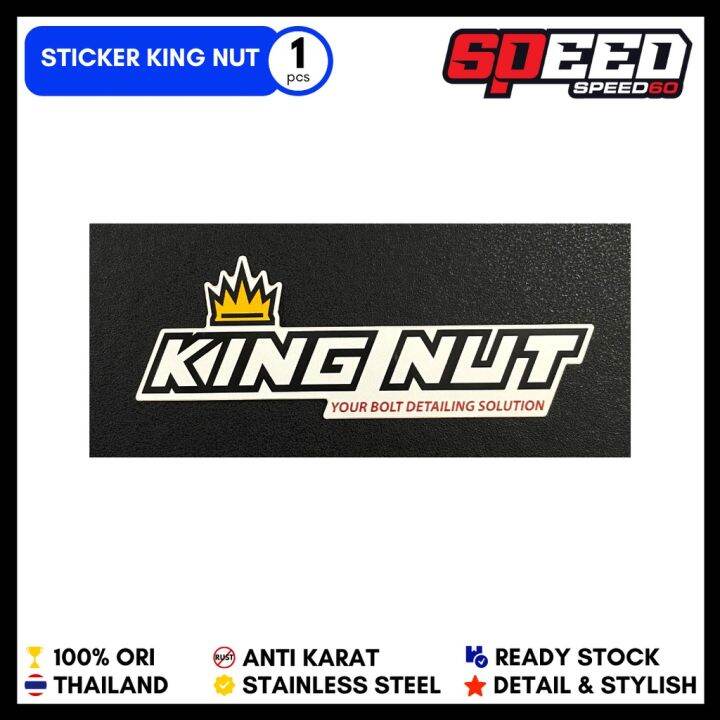 Sticker Logo King Nut | Sticker Tempel Motor Helm Koper Laptop Tumbler ...