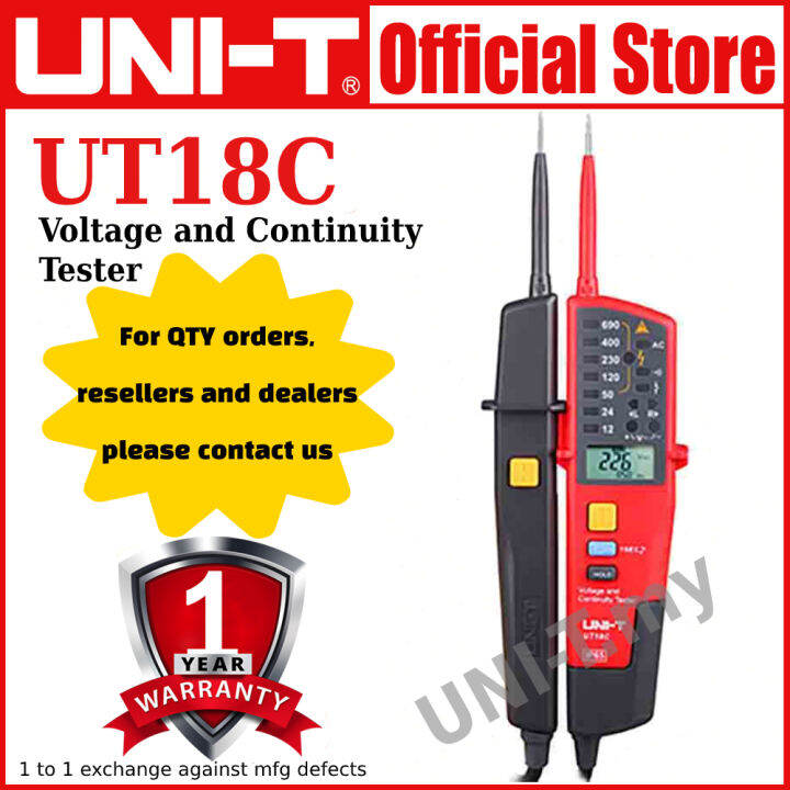 UNI-T UT18C UT18E Voltage and Continuity Tester (RCD Test) | Lazada