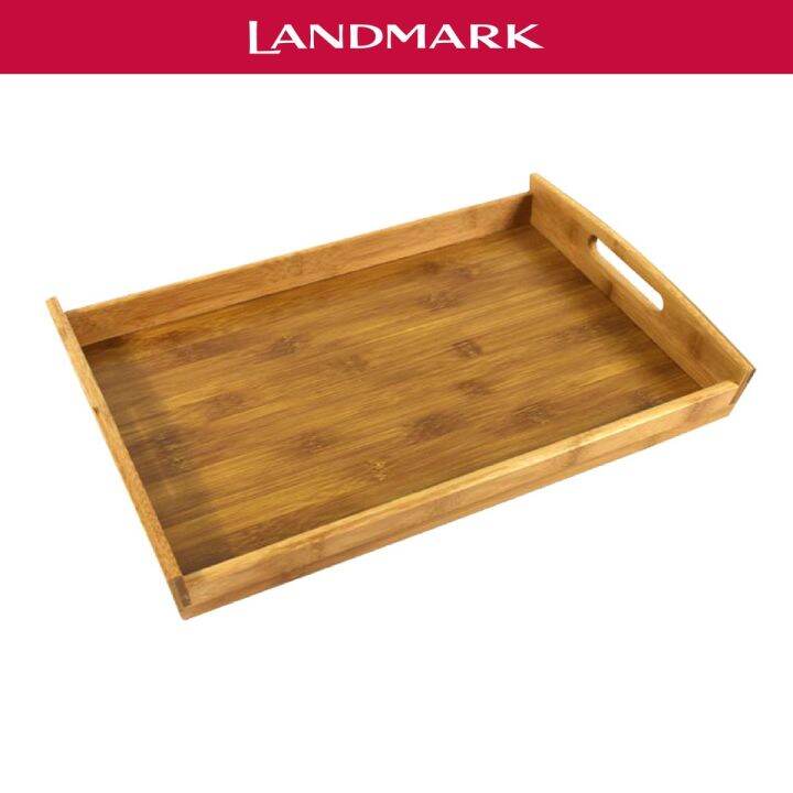 Dinner Essentials Rectangular Bamboo Serving Tray 45 x 30 x 6cm | Lazada PH