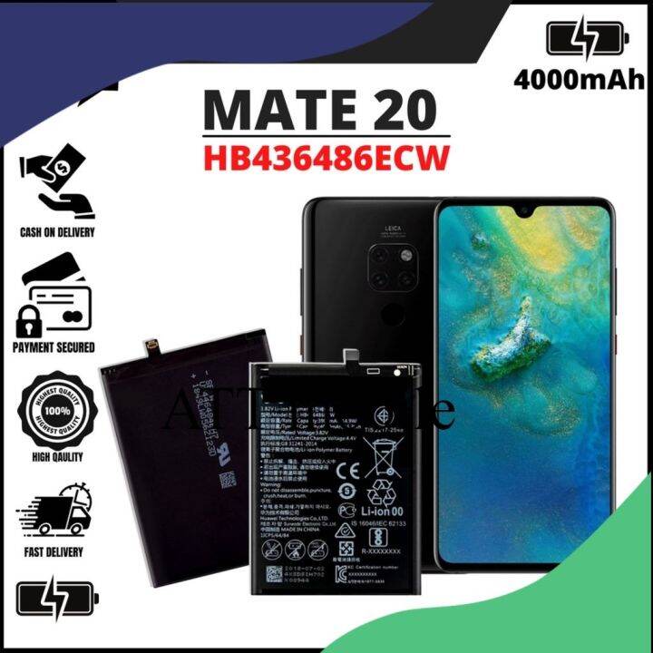 แบตเตอรี่ battery for MATE 20 BATTERY MODEL HB436486ECW (4000mAh) ORIGINAL EQUIPMENT ...