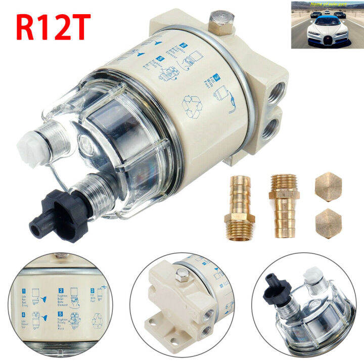 R12T Boat Marine Spin-on Fuel Filter Water Separator Lawn Mower Diesel Engine | Lazada PH
