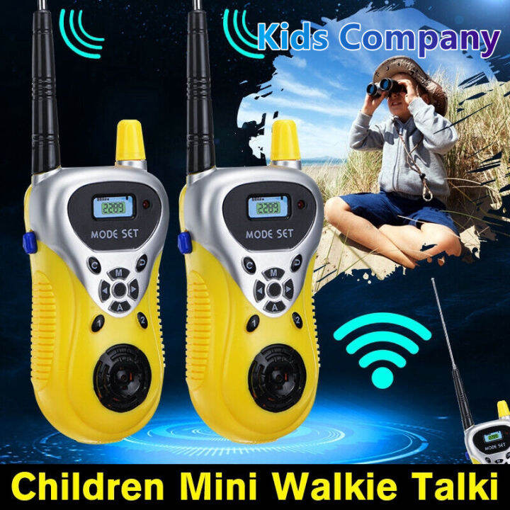 2PCS Children Walkie Talkie Toy Kids Transceiver Handheld 50M Range UHF ...