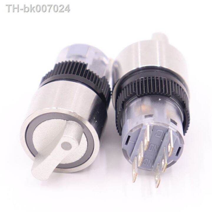 16mm metal rotary push button Stainless steel 3 position selector ...