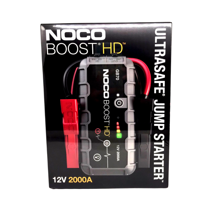 NOCO Boost HD GB70 Ultrasafe Jump Starter 12V 2000A 400 Lumen LED Flash LIght Jumper Cable 1 Ct ...