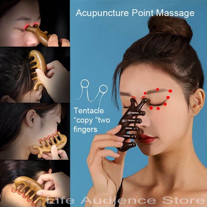 Meridian Massage Comb Head Massager Facial Lifting Body Guasha ...