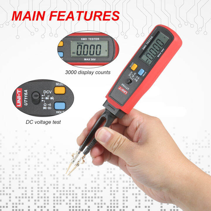 BO YIN UNI-T SMD Tester Resistor Capacitor Diode (RCD) Parameter Meter ...