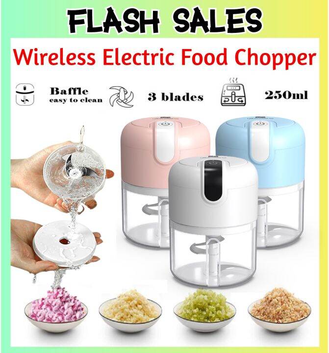 **READY STOCK**250ML Mini Blender Garlic Chopper Electric Food Chopper ...