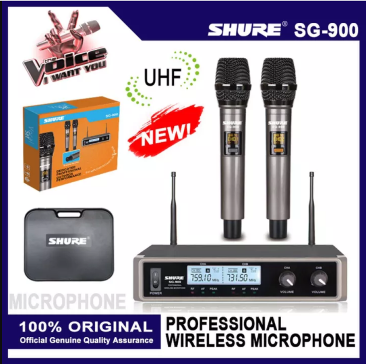 SHURE Newest wireless microphone with charging function SG-900 | Lazada PH