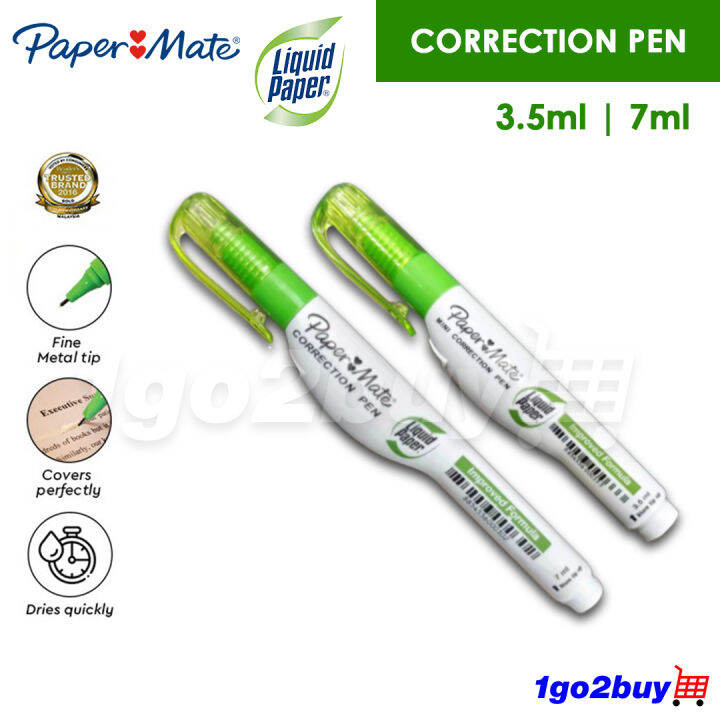 Paper Mate Liquid Paper Correction Pen Improved Formula 7ml / mini 3.5ml | Lazada