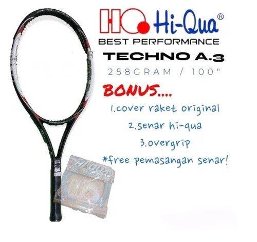 Raket Tenis HI-QUA TECHNO A.3 100" 265gr / Tennis Racket | Lazada Indonesia