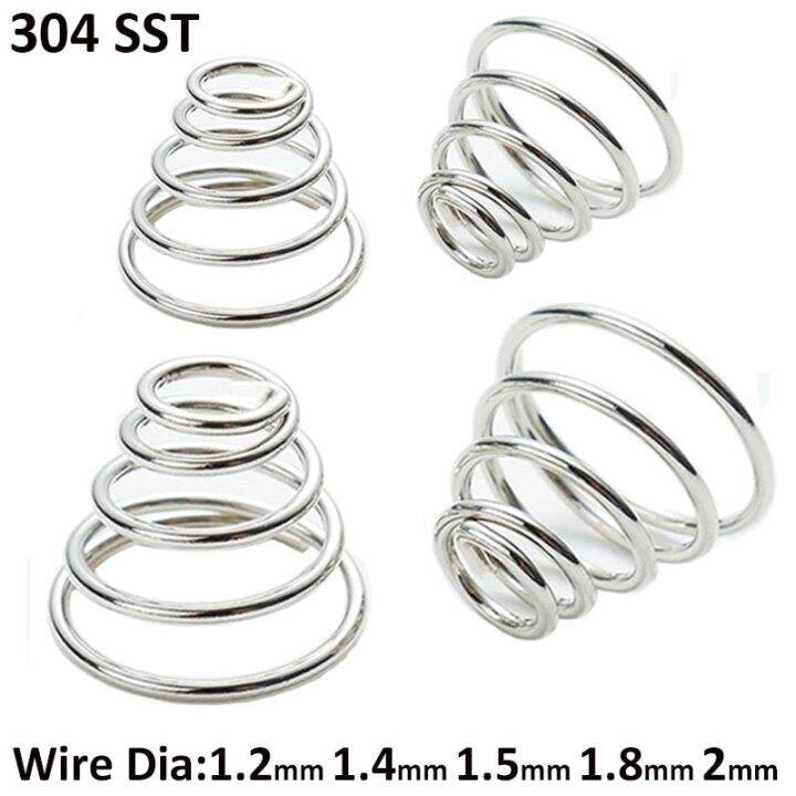 HN 1/2/3/4/5Pcs 304 Stainless Steel Tower Spring Taper Wire Compression ...